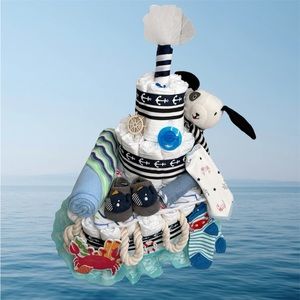 Handmade | Accessories | Nautical Diaper Cake Ship Diaper Cake | Poshmark